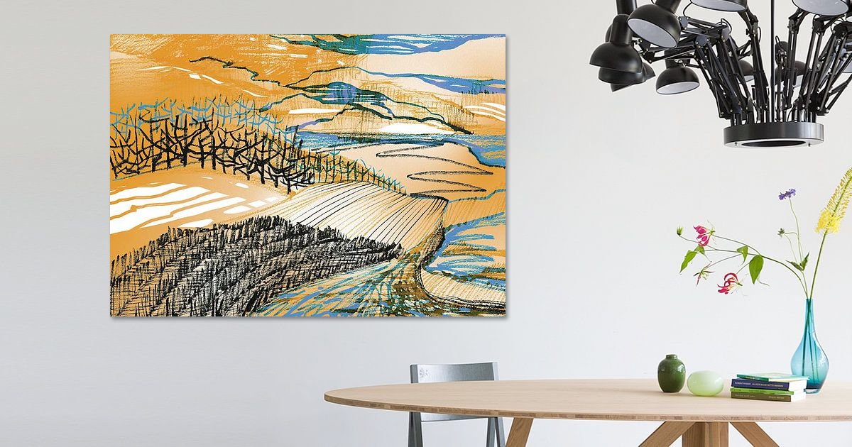 Landschap 'Ik kies mijn eigen pad' van ART Eva Maria op canvas, behang en meer